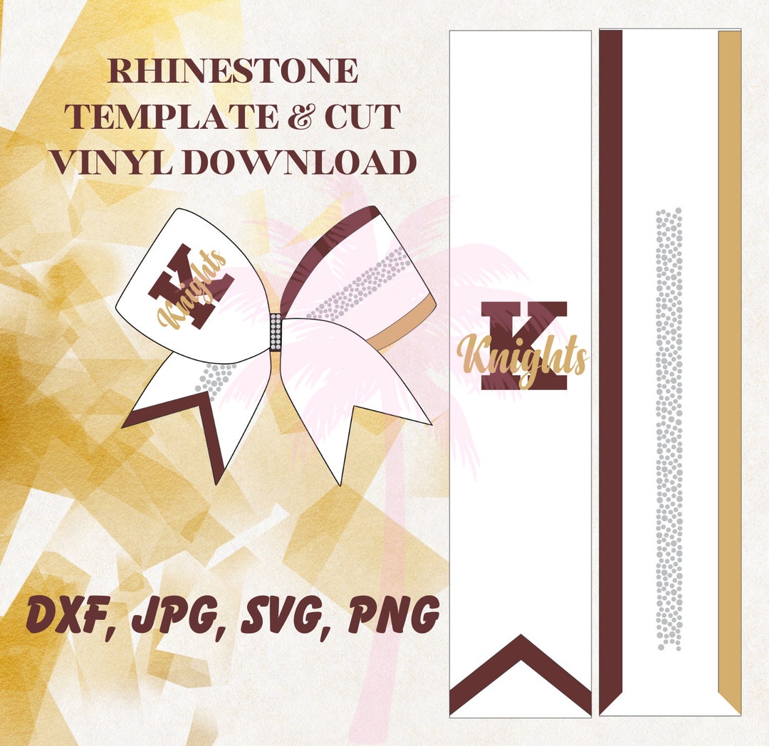 Cheer Bow Rhinestone Template - Etsy