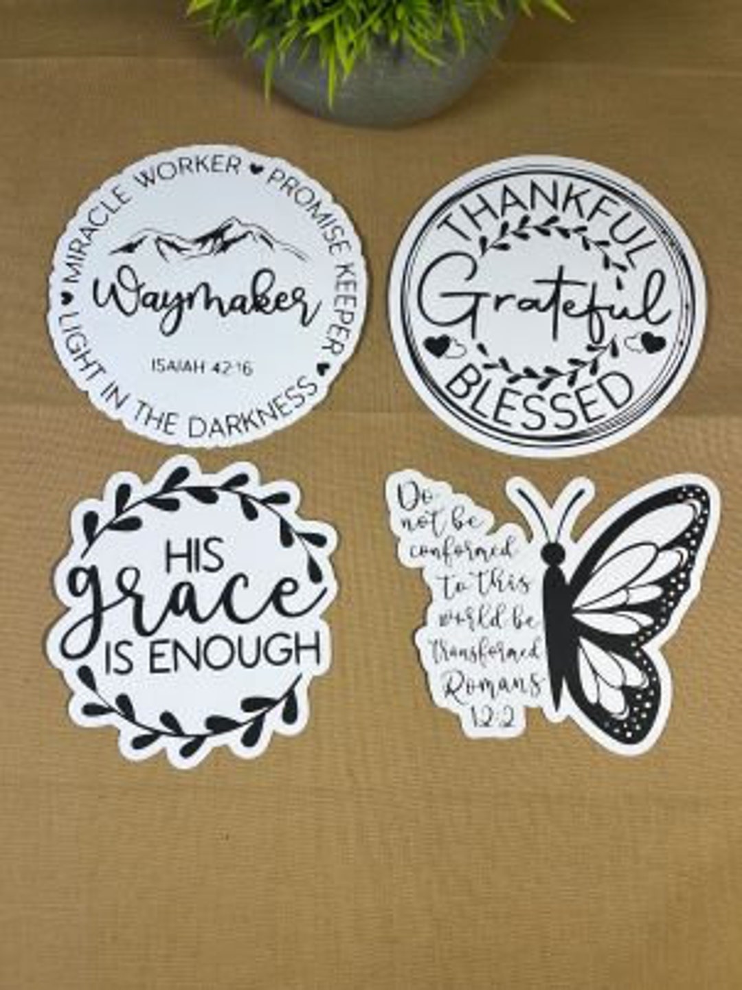 Christian Magnet Set of 4, Vinyl Magnet, Christian Verse Magnet ...