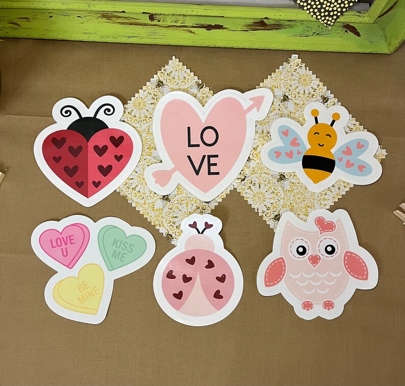 Valentine Sticker Set, Vinyl Stickers, Waterproof - Etsy