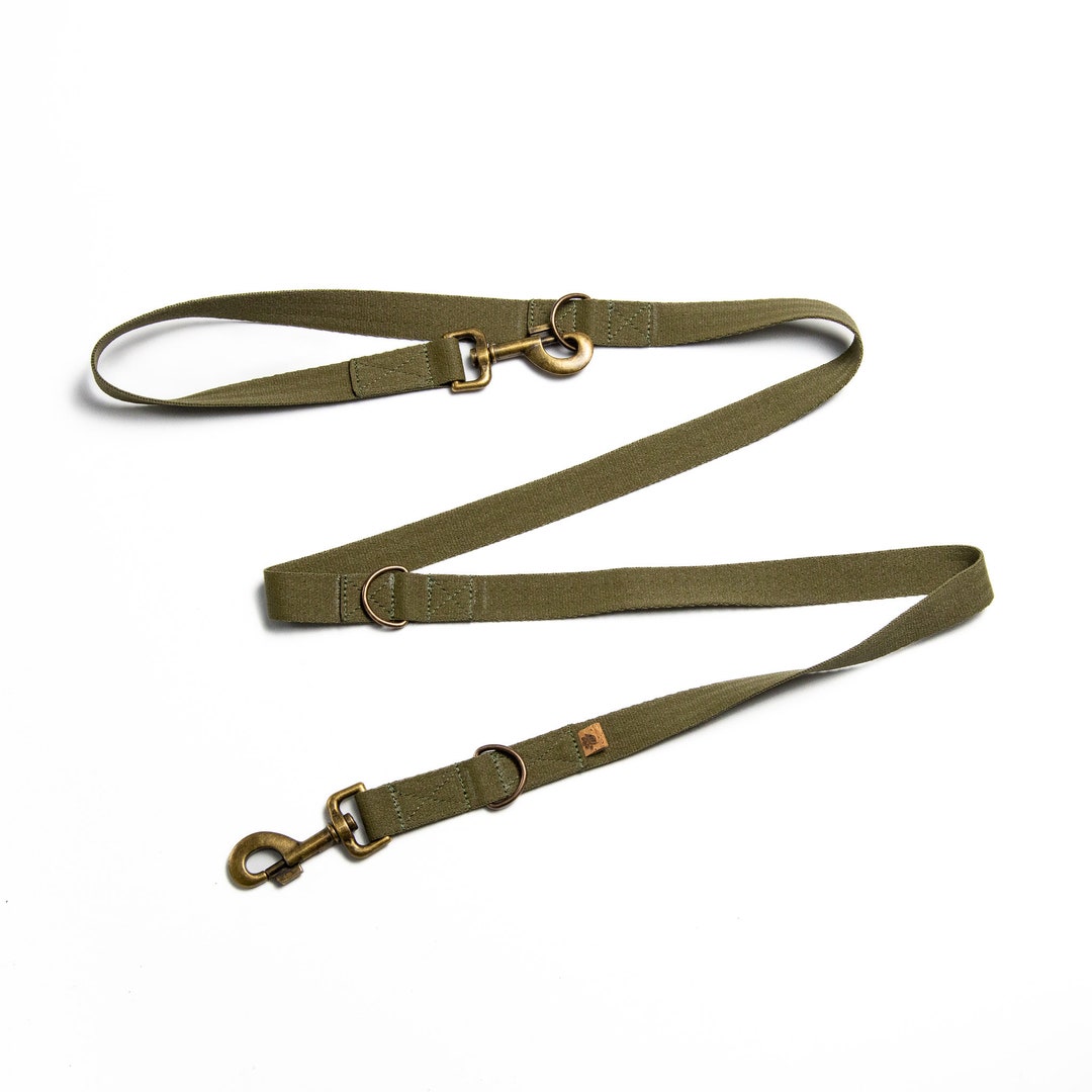 Eco-friendly Adjustable Leash | Dog Lead | Olive Black Beige | Purepaw ...