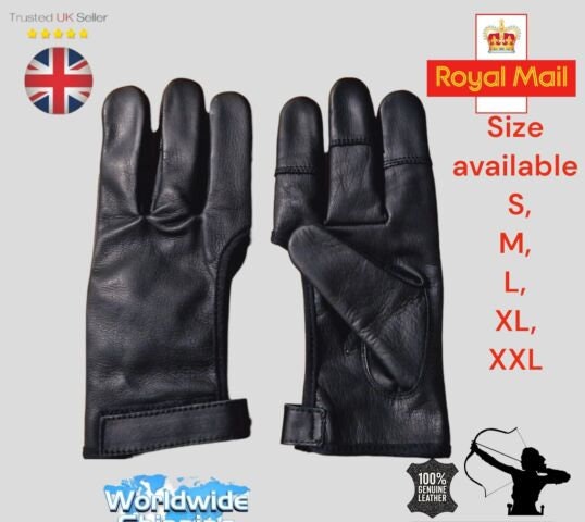 Leather ARCHERY GLOVES 4 Fingers Shooting Gloves Top Quality Material ...