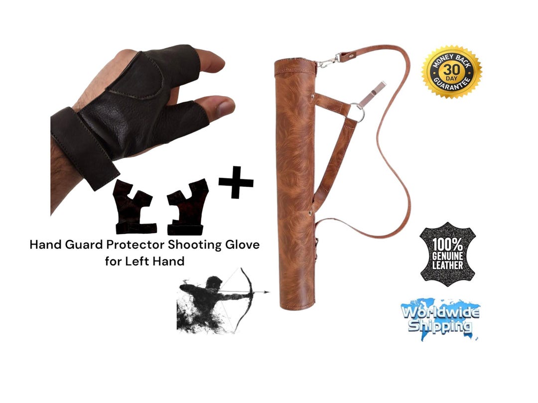 Archery Quiver Leather Quiver Archery Back Quiver, Side Quiver With ...