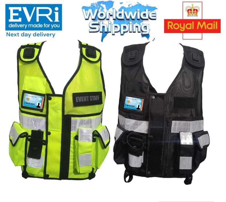 Tactical Security Vest Enforcement CCTV Dog Handler TACTICAL Vest SIA ...