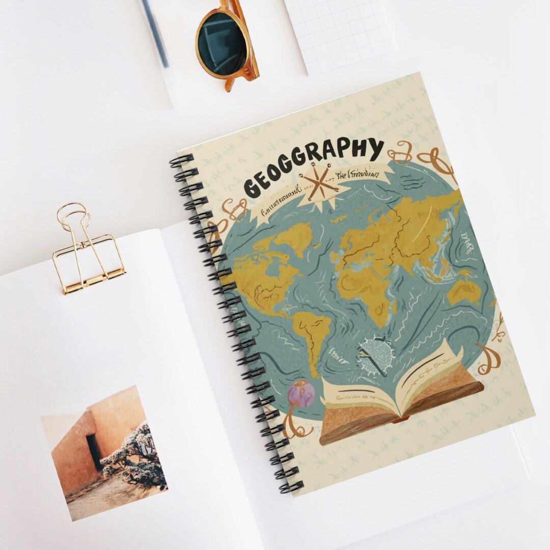 Spiral Geography Notebook - Etsy
