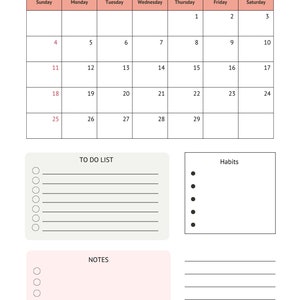 Printable 2024 Minimalist Calendar Monthly Planner 2024 Plain Style - Etsy