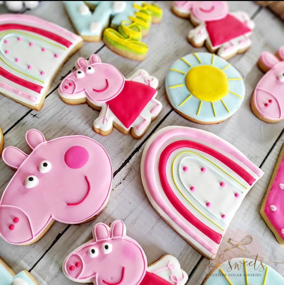 Peppa Pig Sugar Cookies - Etsy