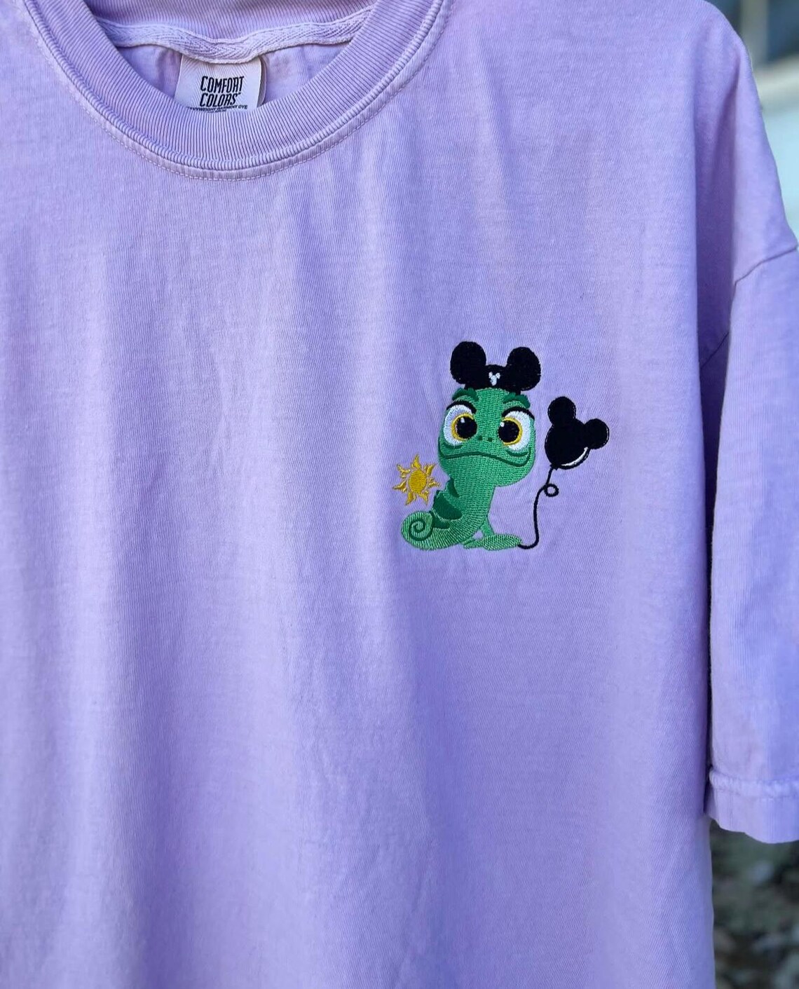 Pascal Embroidered Comfort Colors Shirt - Tangled Theme Park Tee - Etsy