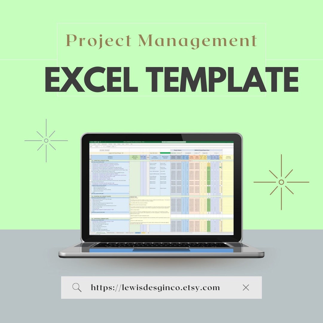 Project Management Excel Template - Etsy