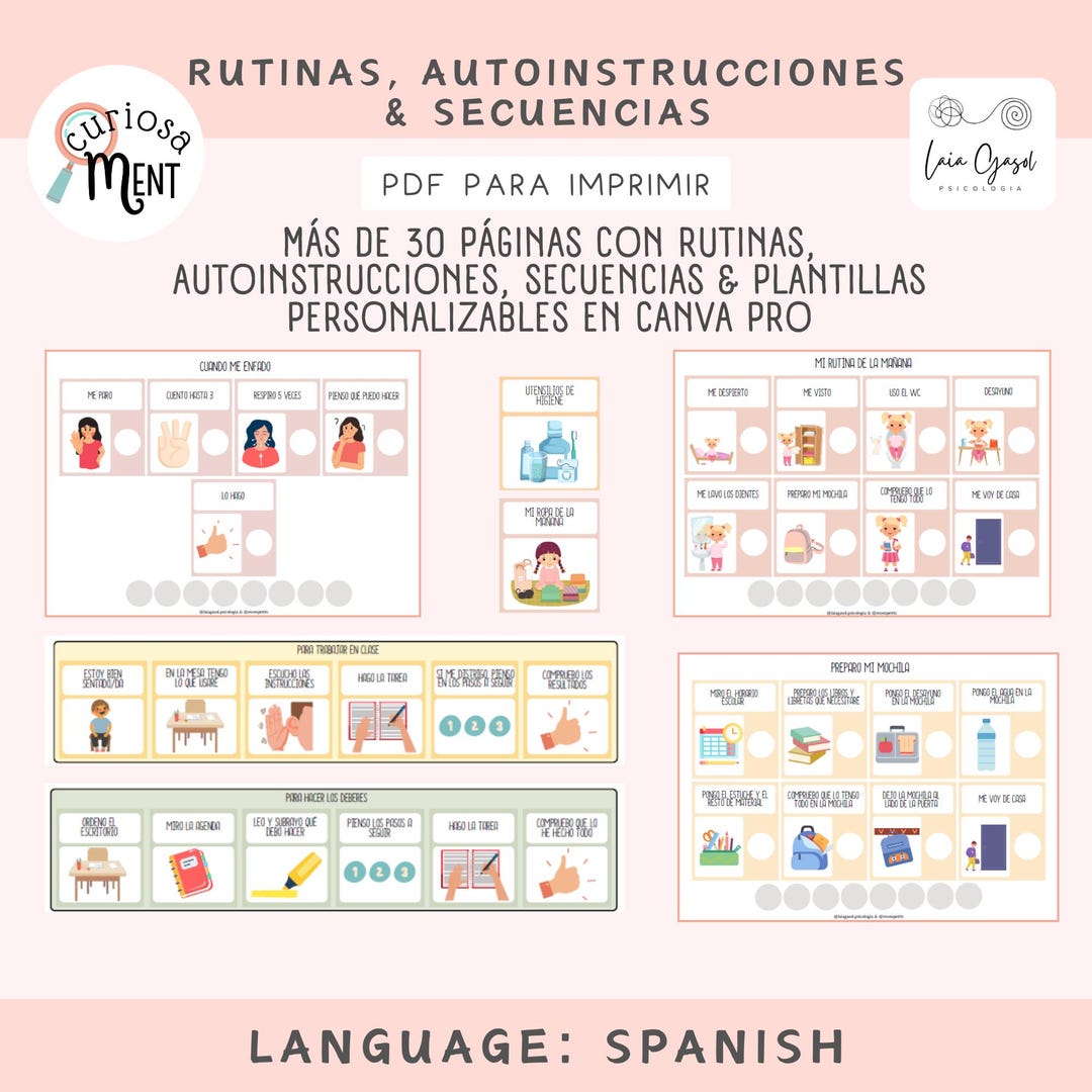 Routines, Self-instructions, Sequences, Pictograms & Customizable ...