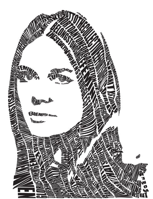 Typographic Portrait Adobe Illustrator-graphic Arts Middle High School ...