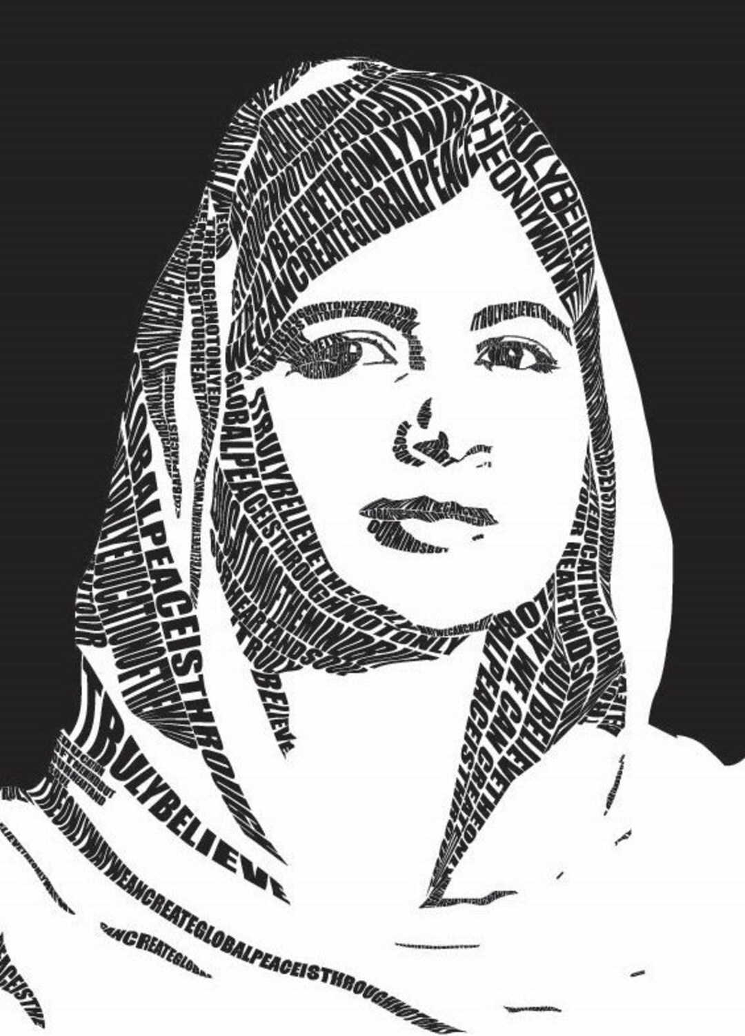 Typographic Portrait Adobe Illustrator-graphic Arts Middle High School ...