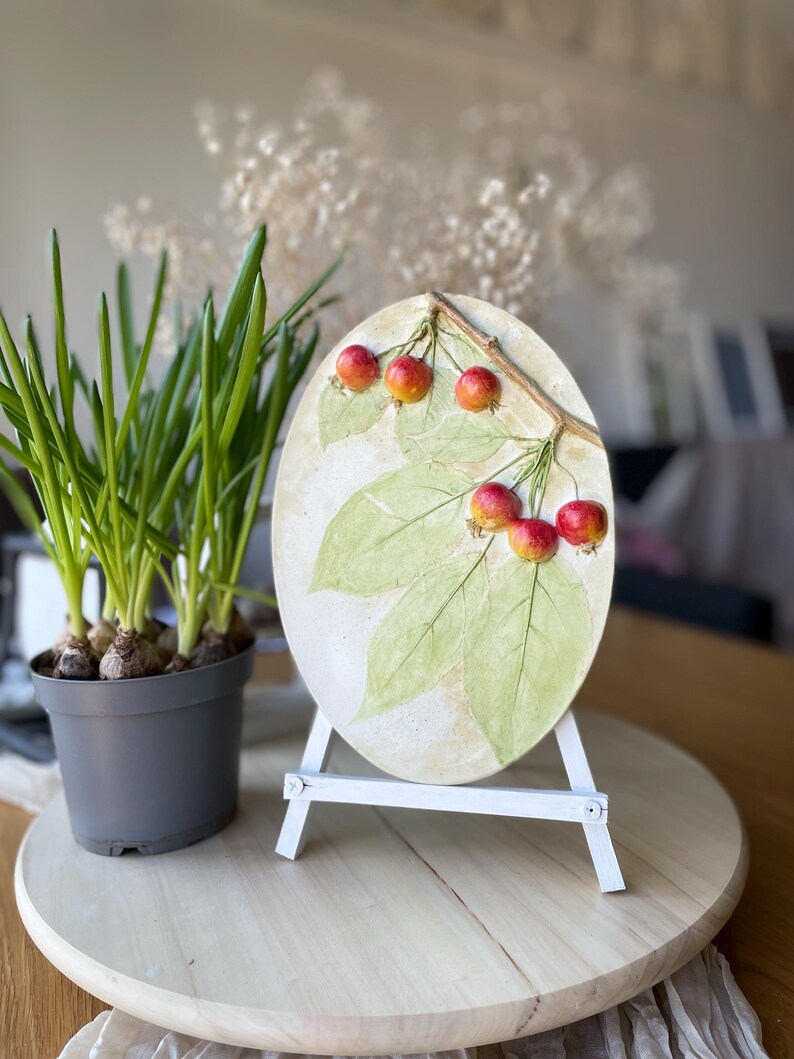 Handmade Apple Tree Branch Bas-relief: Eco-friendly Gypsum Wall Art - Etsy