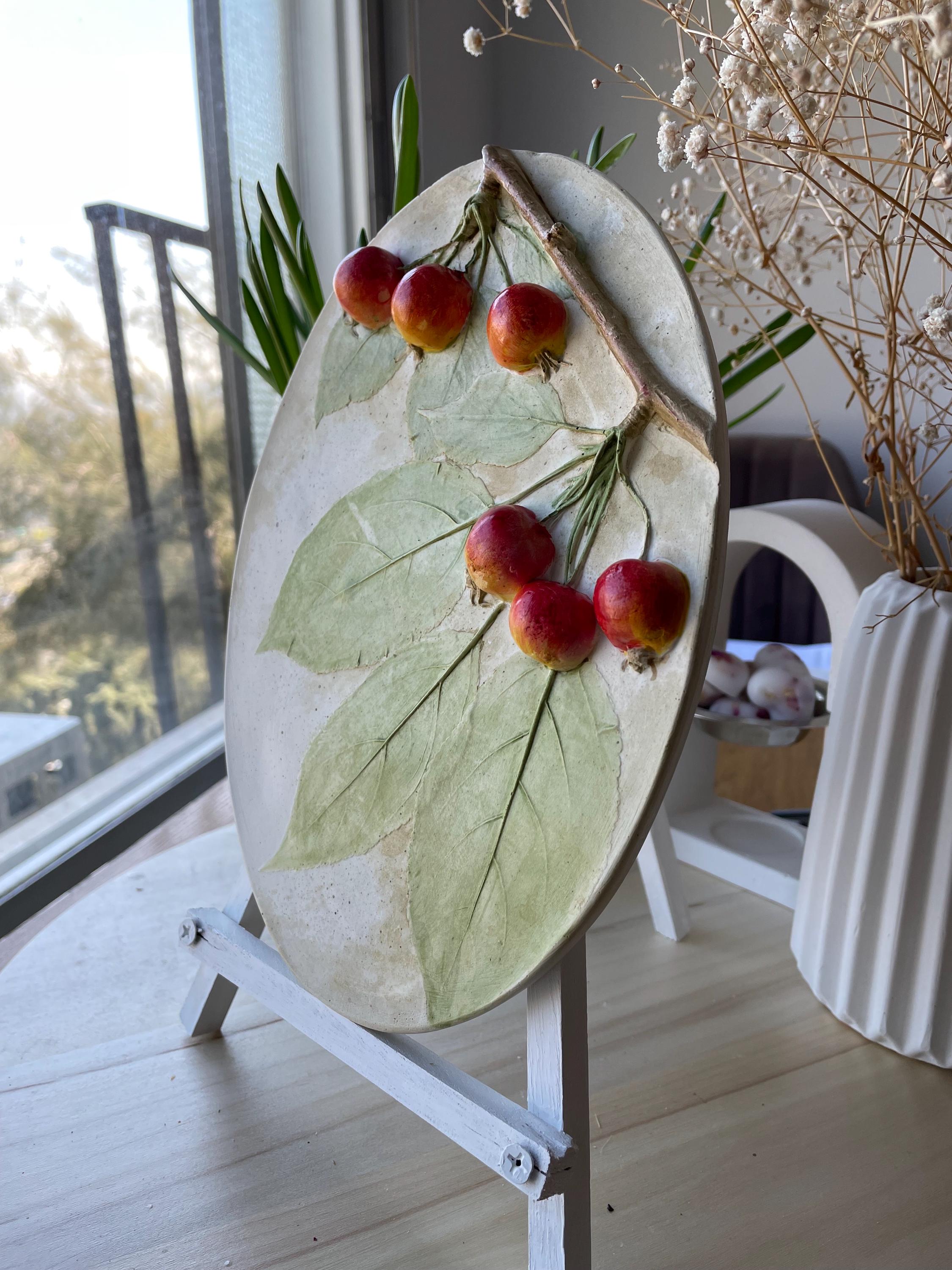 Handmade Apple Tree Branch Bas-relief: Eco-friendly Gypsum Wall Art - Etsy