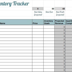 Inventory Tracker Template Market Prep Tracker Inventory Tracker for ...