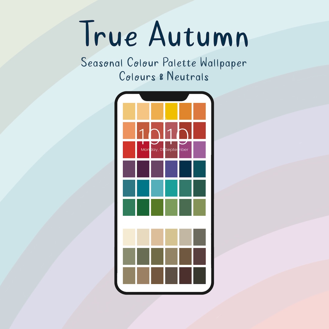 True Autumn Colour Analysis Wallpaper – 54 Swatches for Shopping ...