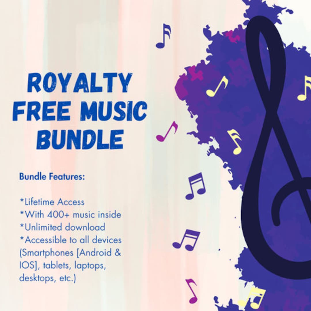 Downloadable Royalty Free Music Bundle lifetime Access - Etsy