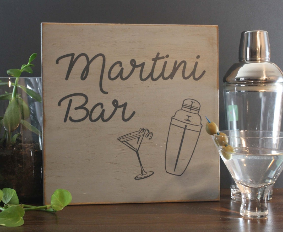 Martini Bar Wood Sign - Etsy