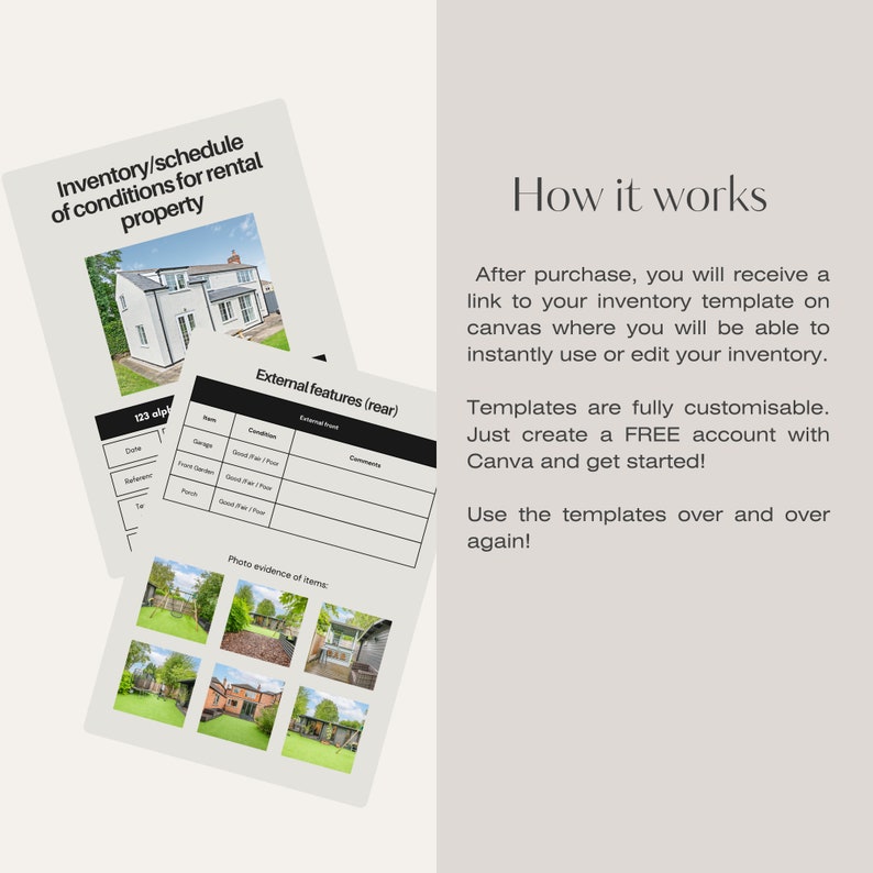 Rental Property Inventory & Schedule of Conditions Template for ...