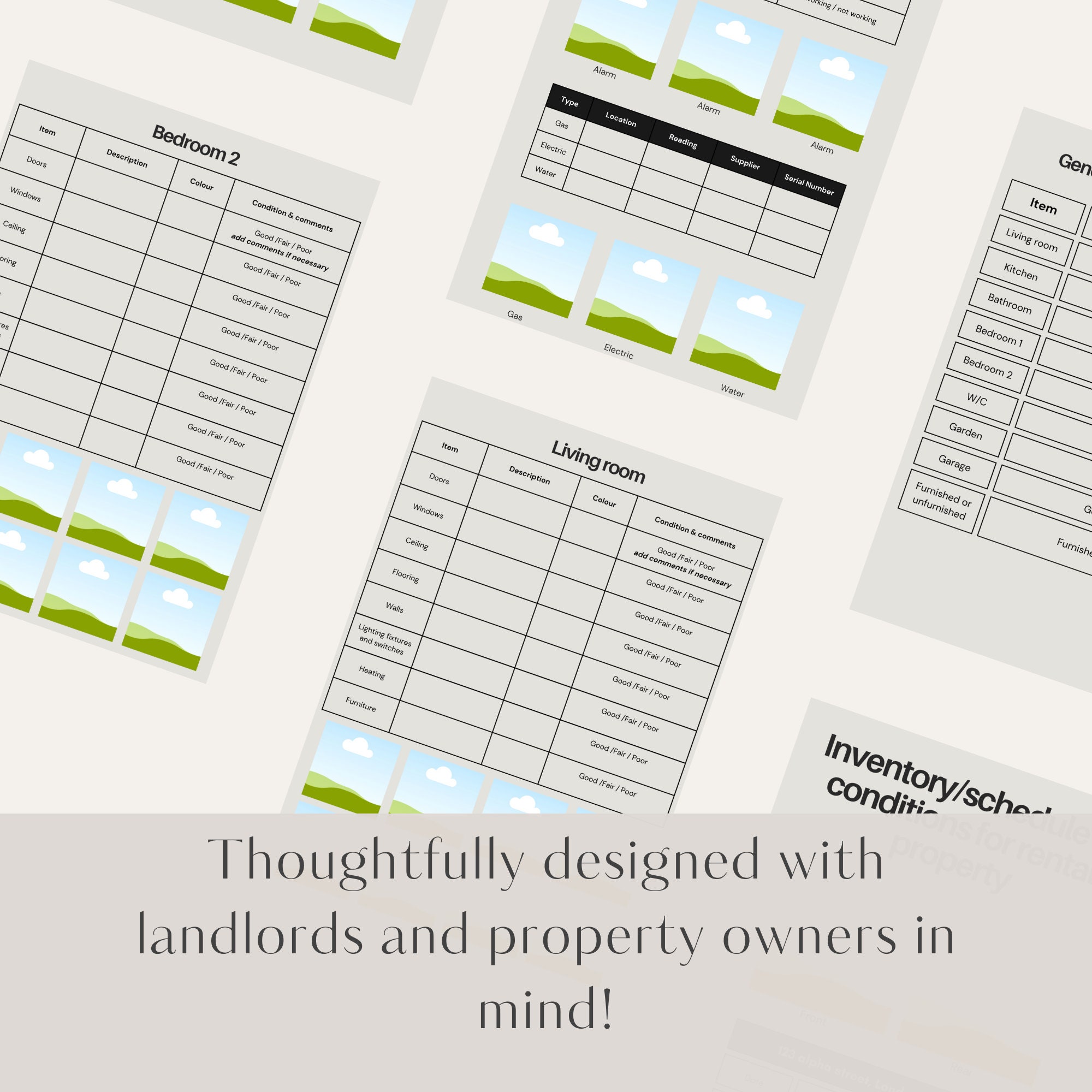 Rental Property Inventory & Schedule of Conditions Template for ...