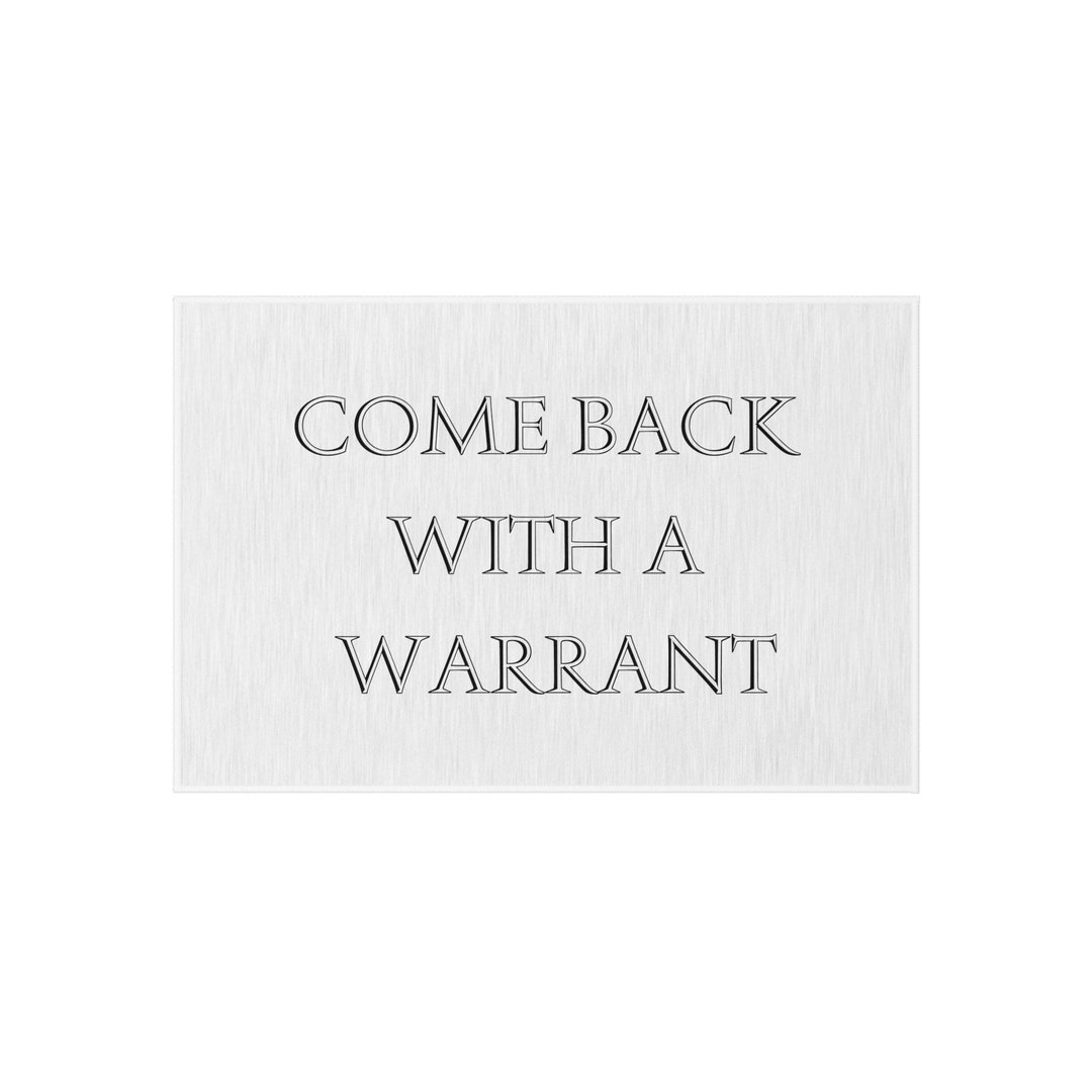 Come Back With A Warrant Doormat, Funny Introvert Rug - Etsy