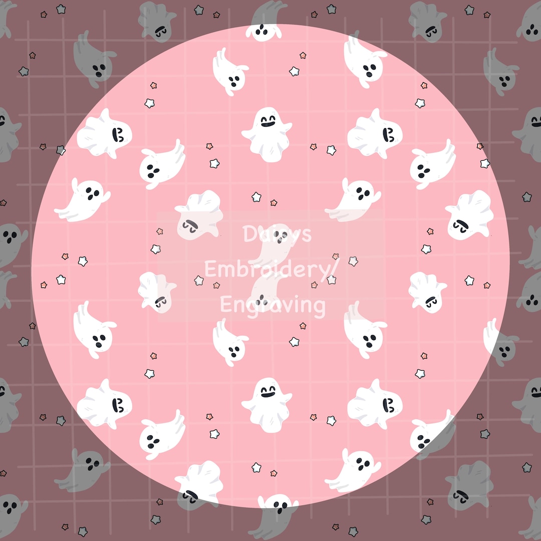 Pink Ghost Seamless Pattern 300dpi Png. Instant Download. Ghosties ...