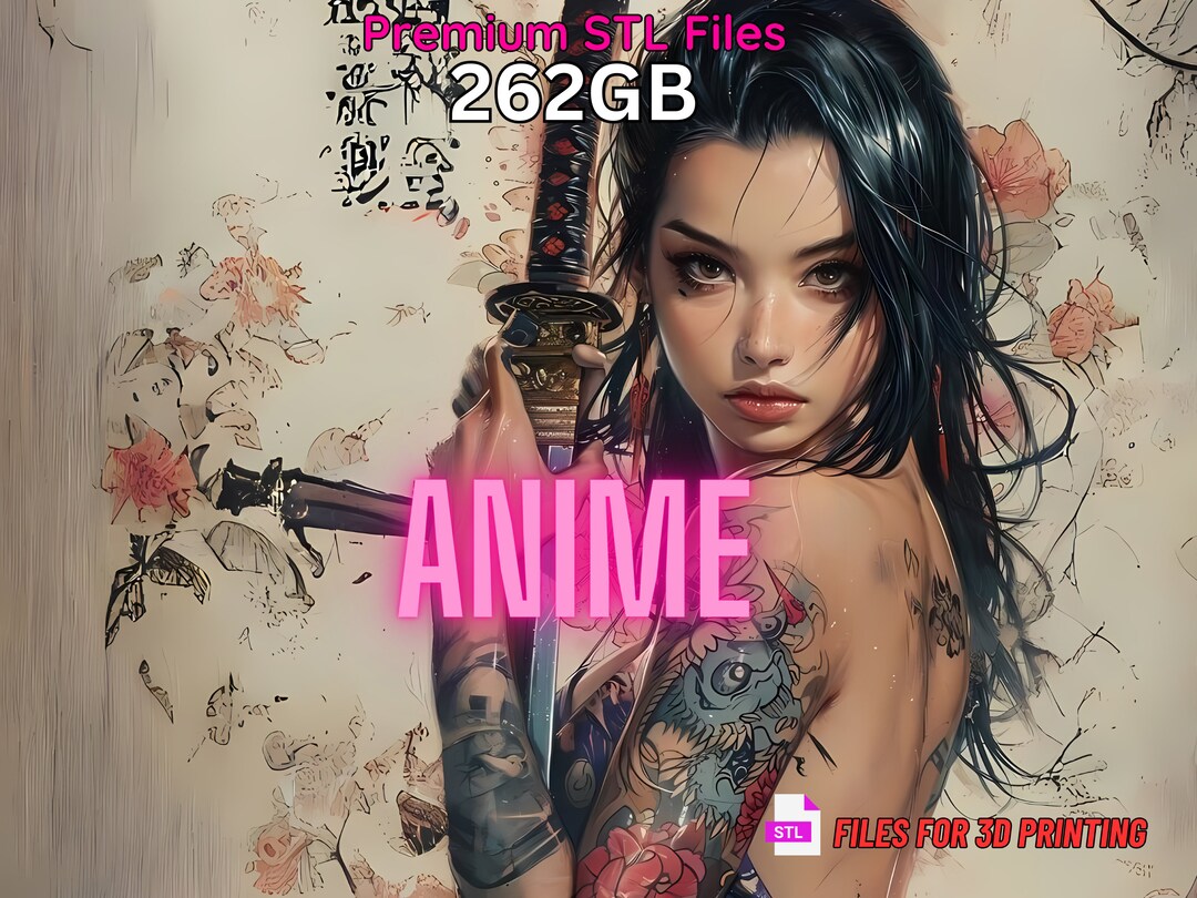 Anime STL Bundle: 3D Print Files for Otaku Creators - Instant Download ...