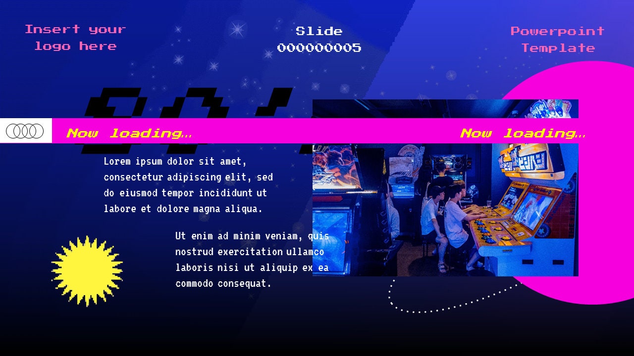 Retro 80's Game Powerpoint Template | Google Slides | WPS Office ...
