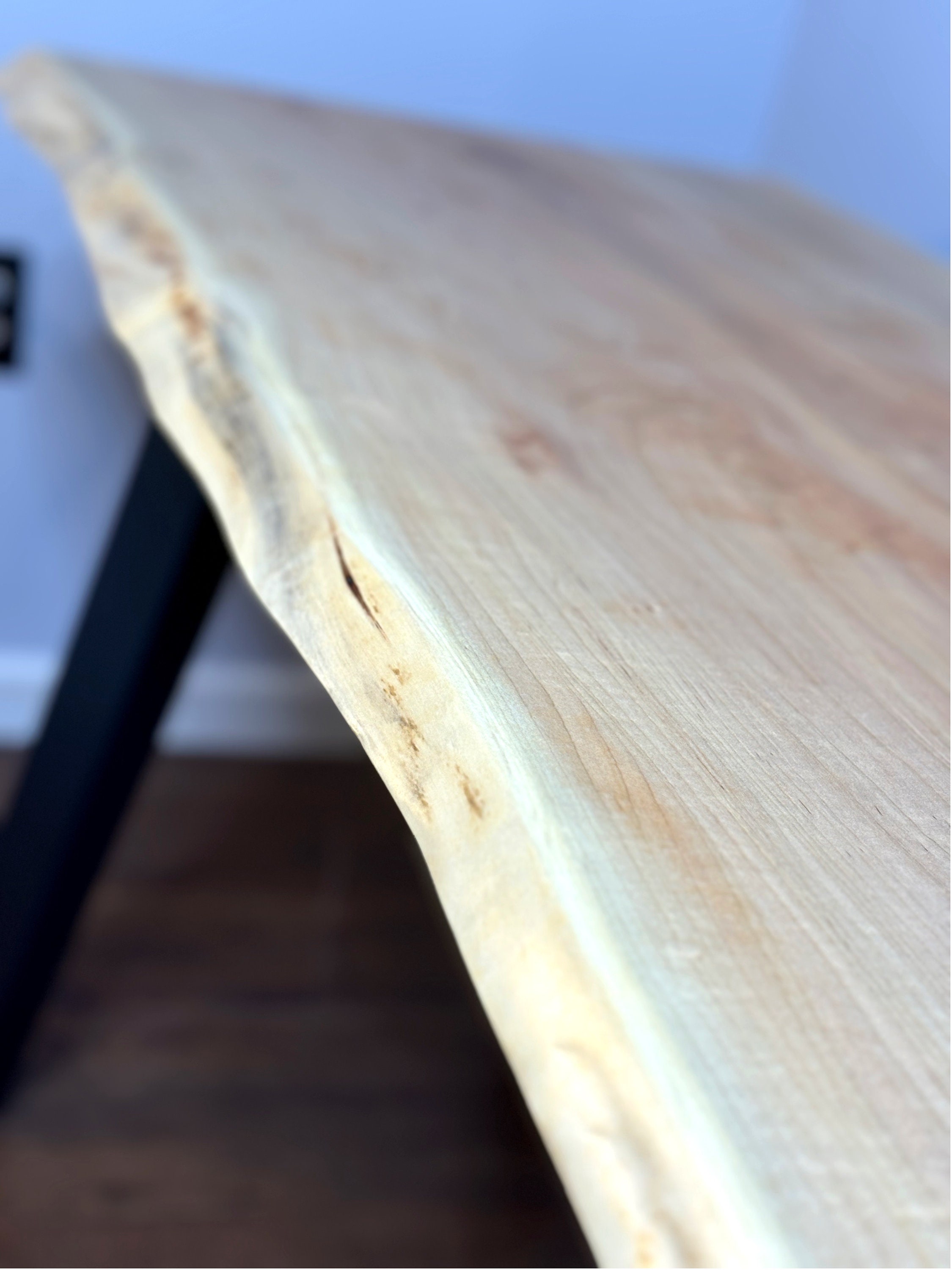 Hard Maple Live Edge Desk & Steel Legs - Etsy