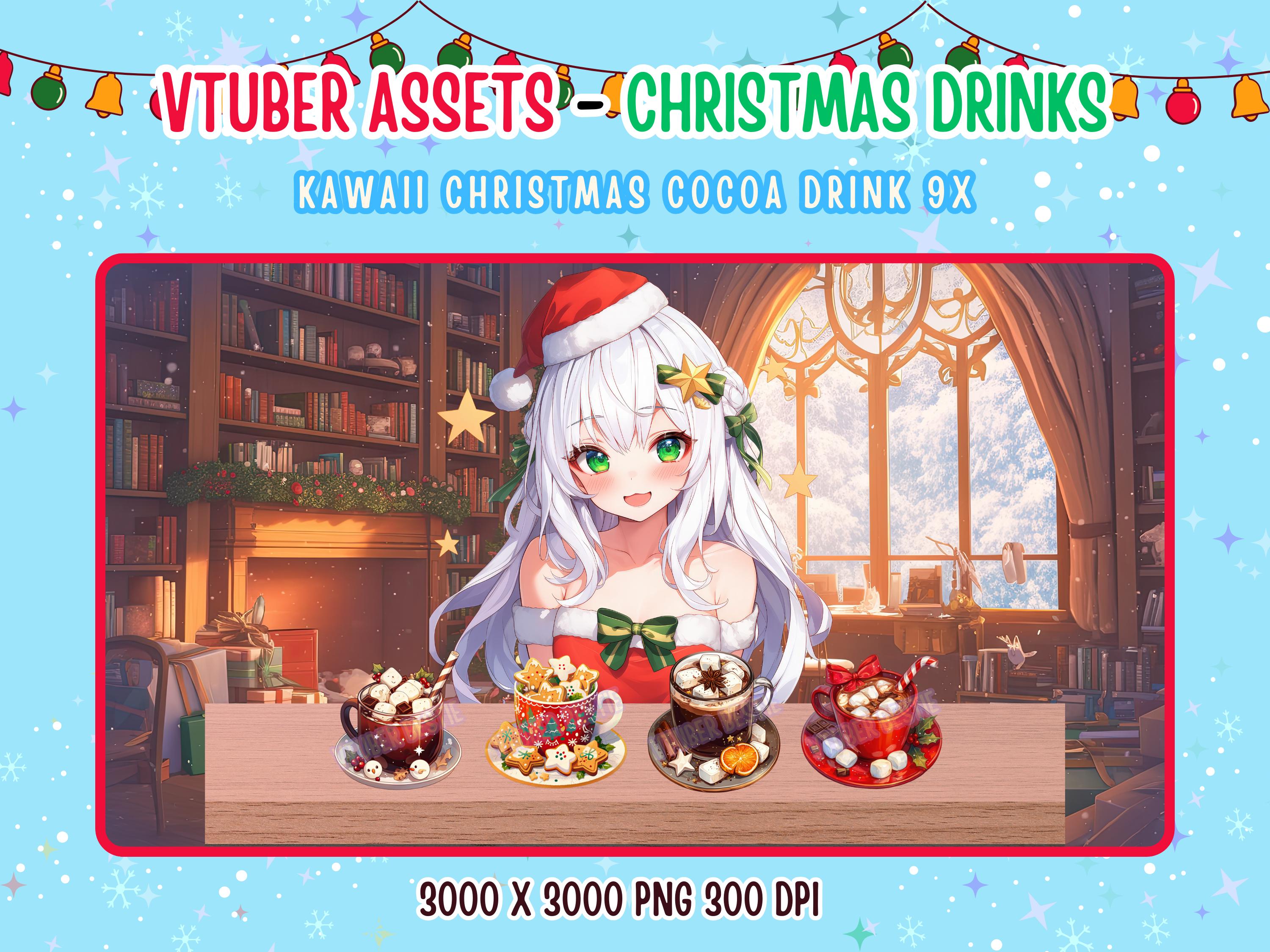 Vtuber Assets Christmas Drink Kawaii Sweet Cocoa Drink 9x for Vtuber ...