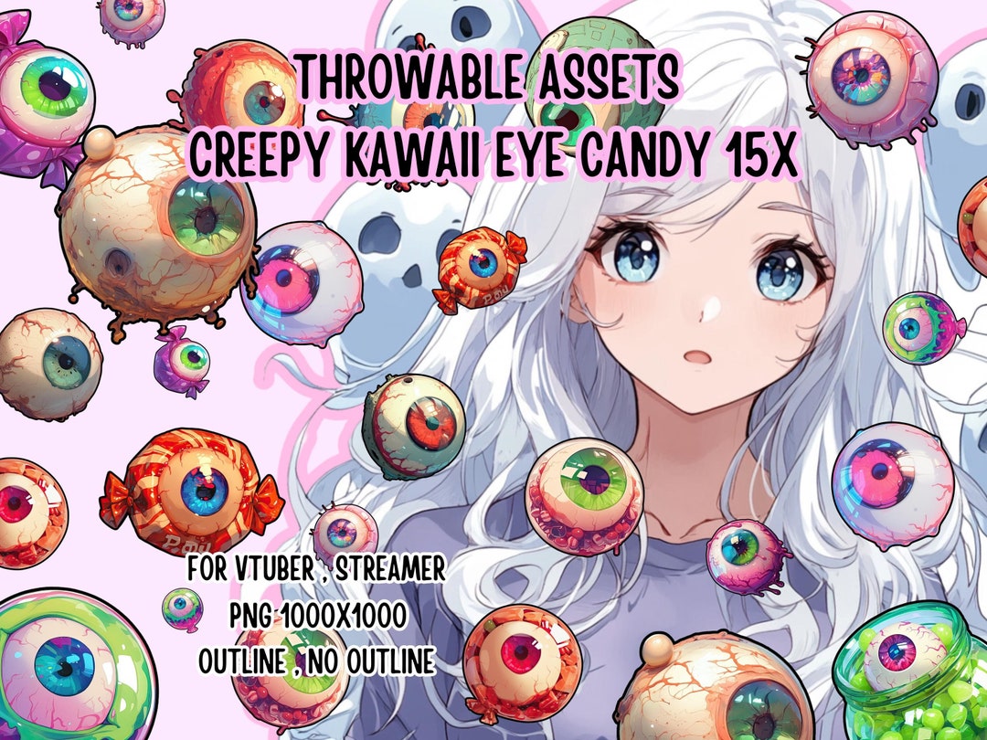 Throwable Assets Creepy Kawaii Eye Candy 15x ,2D Digital Assets,stream ...