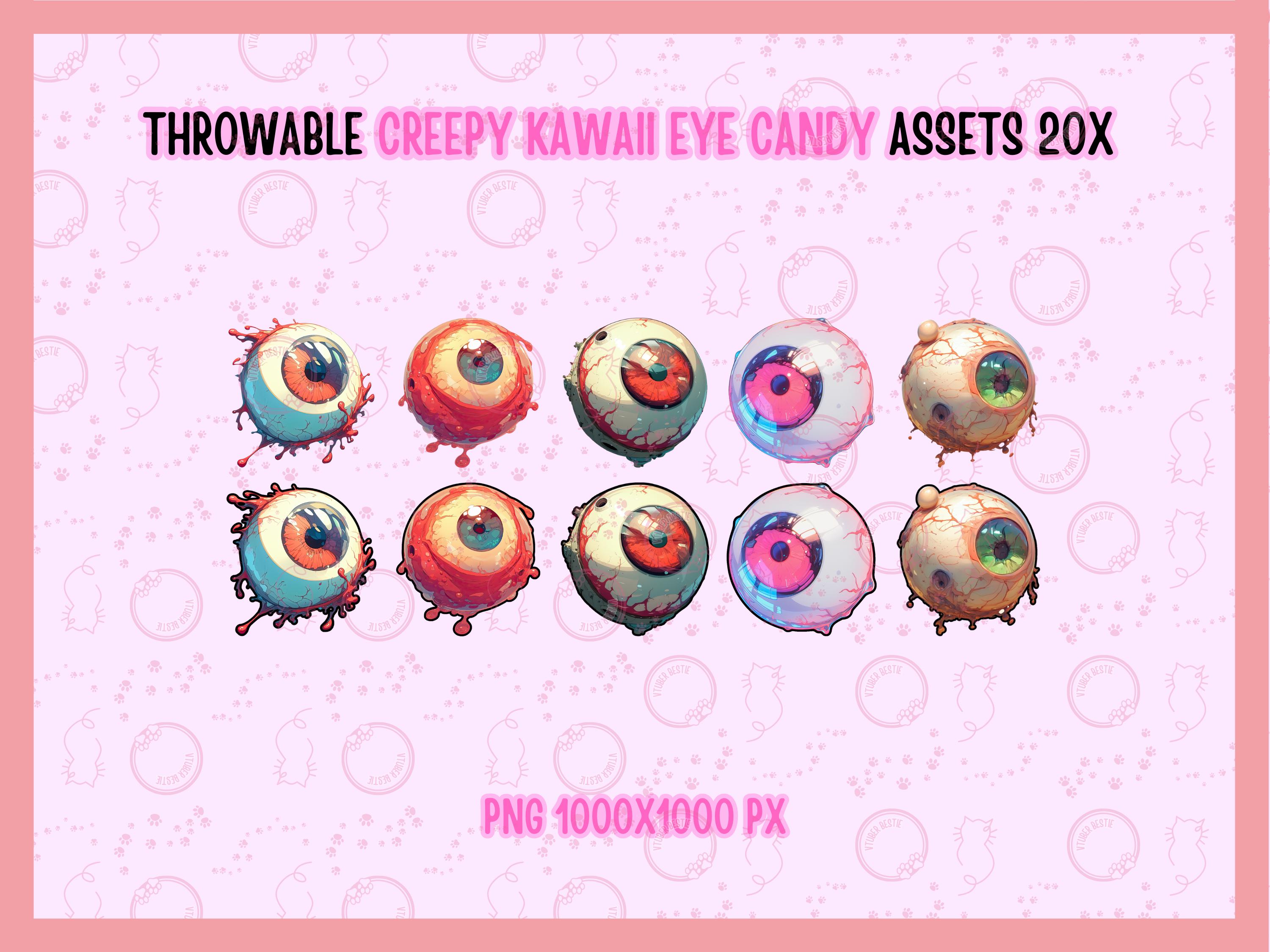 Throwable Assets Creepy Kawaii Eye Candy 15x ,2D Digital Assets,stream ...