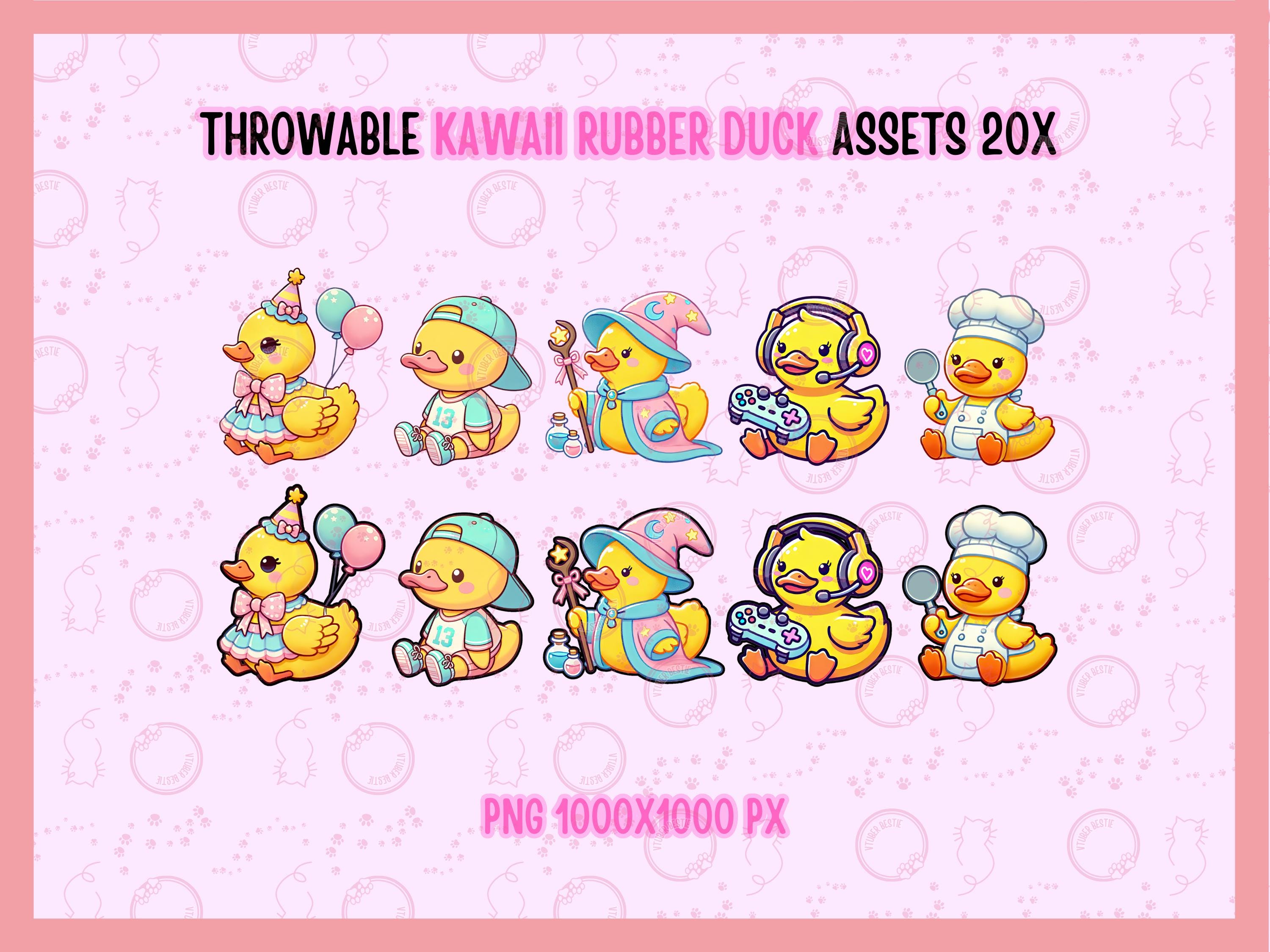Throwable Assets Kawaii Rubber Duck 20x,2d Digital Assets,stream Decoration,cute Throwable ...
