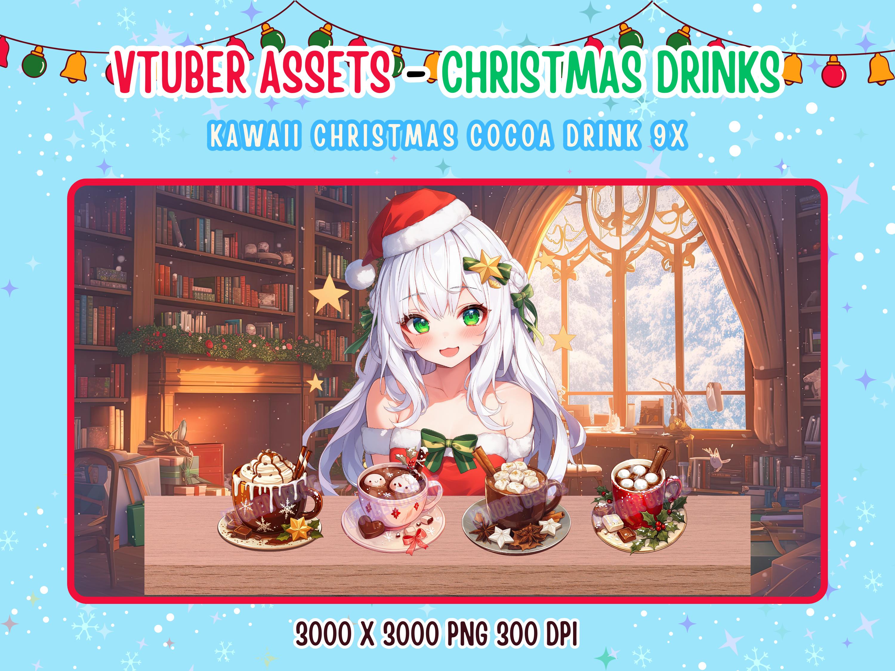 Vtuber Assets Christmas Drink Kawaii Sweet Cocoa Drink 9x for Vtuber ...