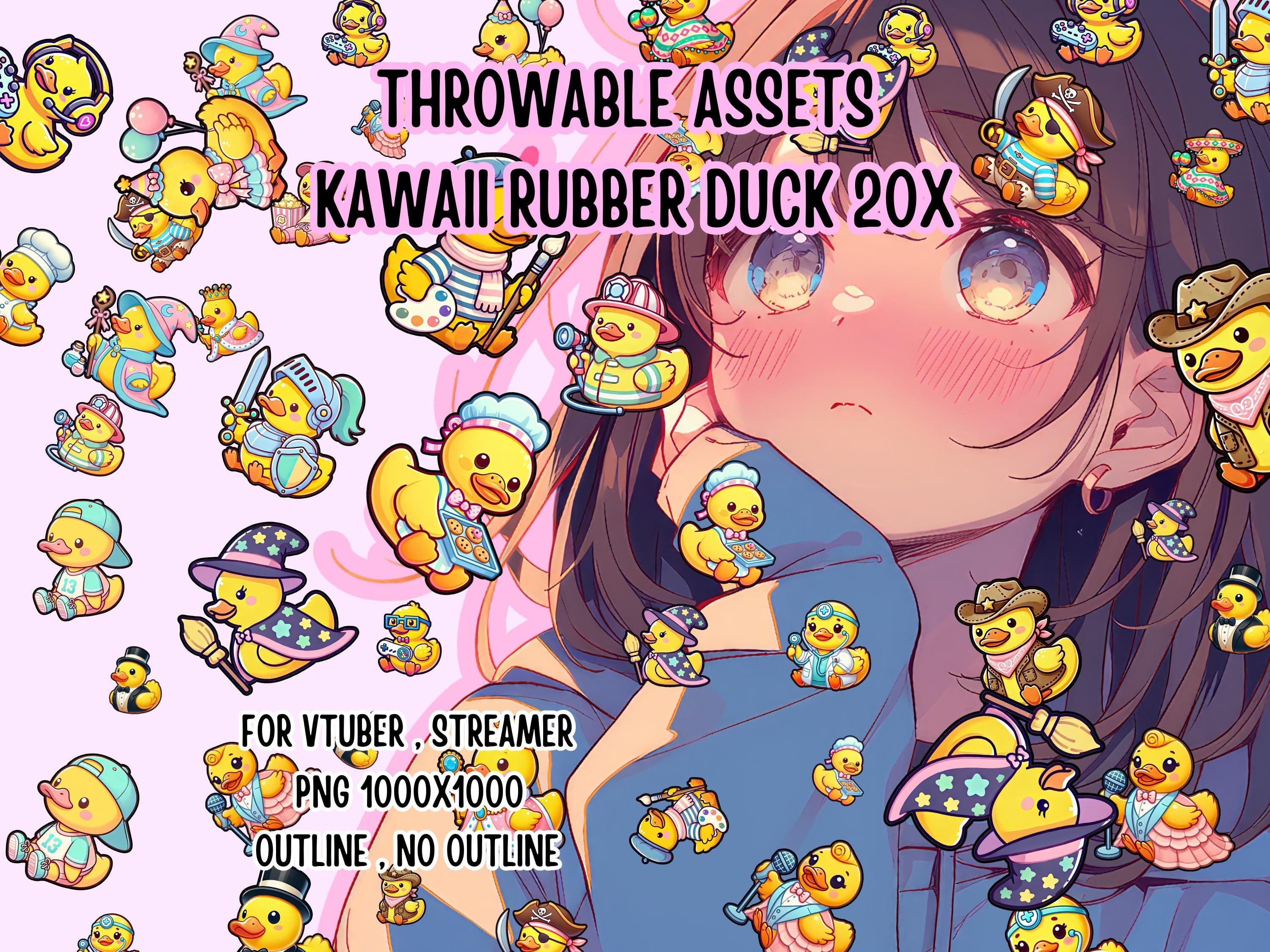 Throwable Assets Kawaii Rubber Duck 20x,2d Digital Assets,stream Decoration,cute Throwable ...