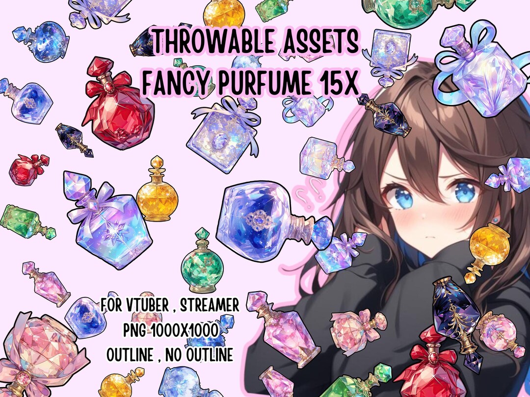 Throwable Assets Fancy Perfume 15x ,2D Digital Assets,stream Decoration ...