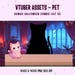 Vtuber Assets,vtuber Pet ,3x Kawaii Halloween Mummy-cat for Vtuber ...