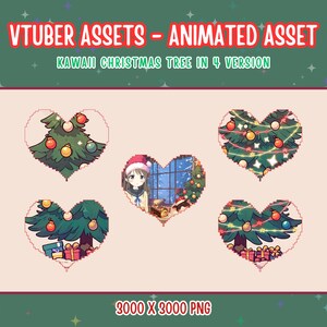 Animated Stream Decoration 4x Kawaii Christmas Trees,2d Digital Assets ...