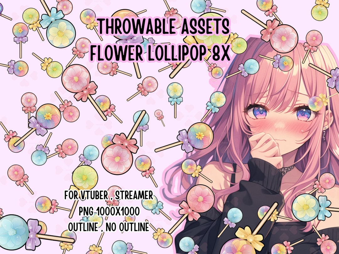 Throwable Assets Flower Lollipop 8x ,2D Digital Assets,stream ...
