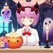 Vtuber Assets,halloween Kawaii Ghost With Candle Animated,2d Digital ...
