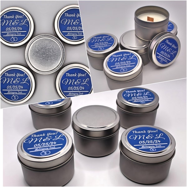 Wood Candle Wedding Favor Etsy
