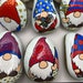 Gnome Painted Rocks, Garden Gnome Rocks, Gnome Rocks, Spring Painted ...