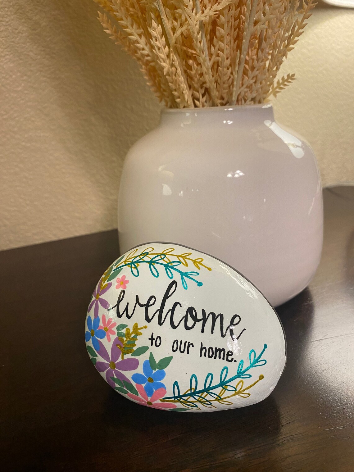 Welcome to Our Home Painted Rock, Welcome Rock, Address Rock, Welcome ...