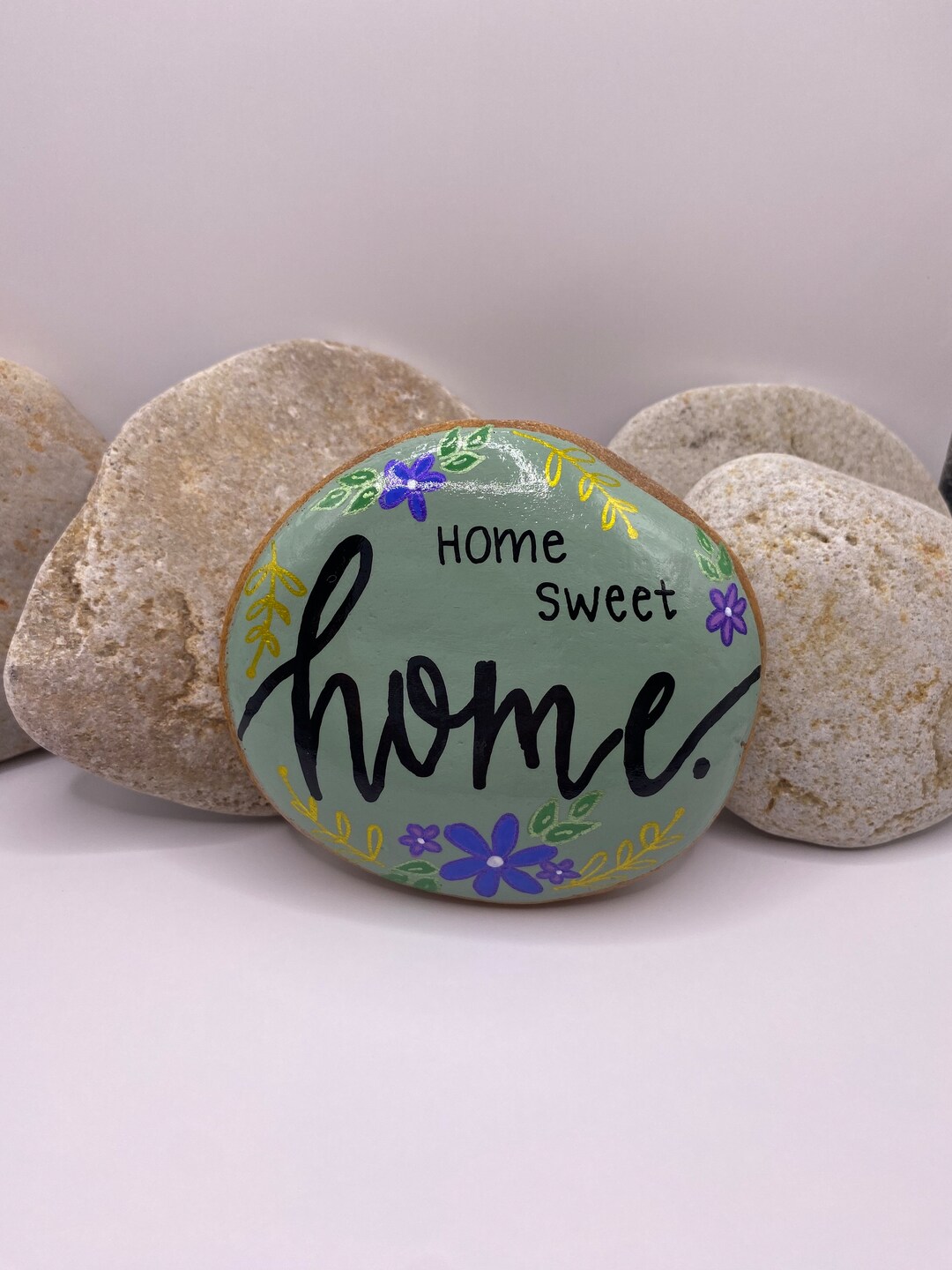 Home Sweet Home Painted Rock, Moving Gift, New Home Gift, Realtor Gift ...