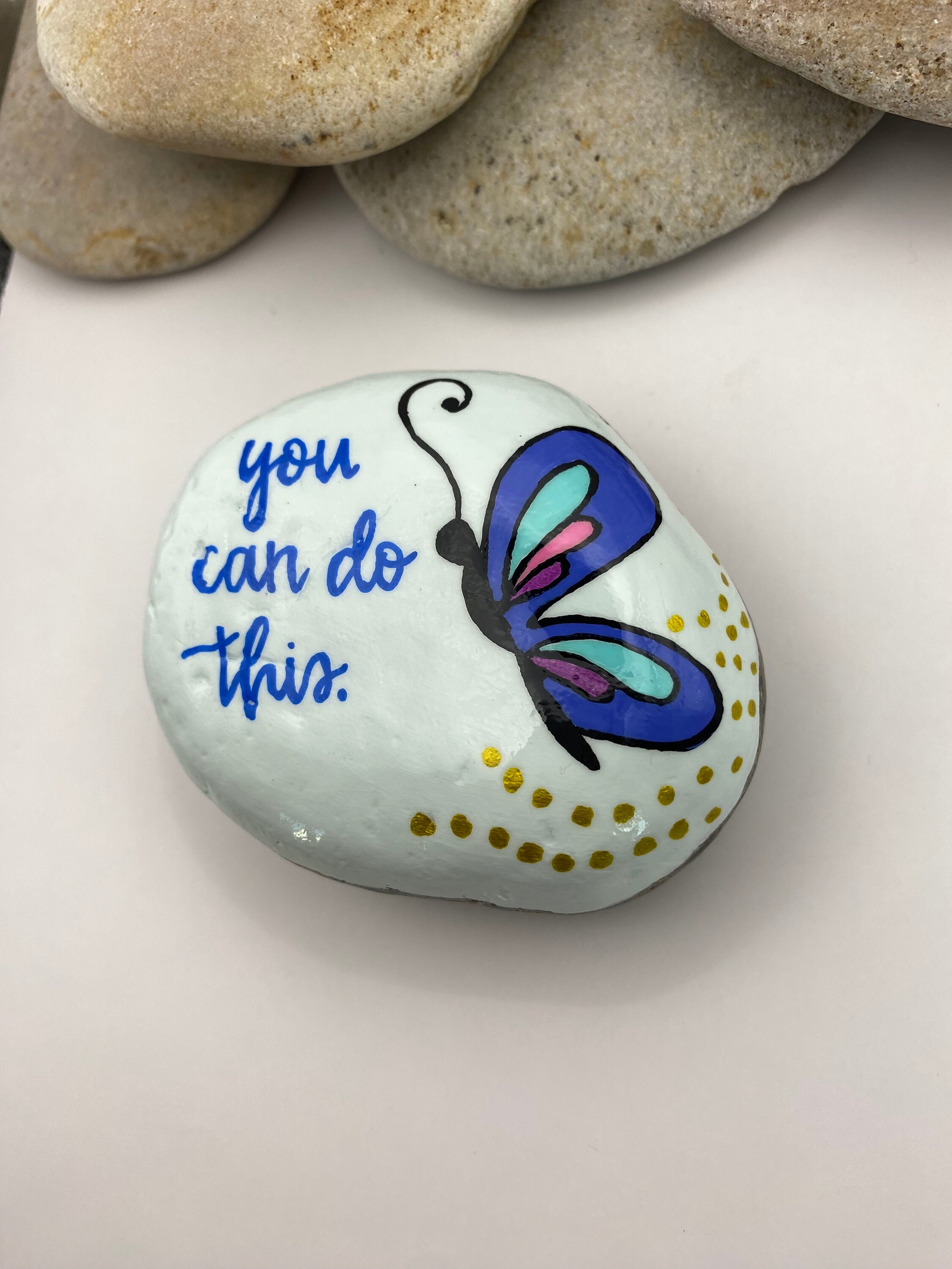 You Can Do This Butterfly Painted Rock, Encouragement Rock, Affirmation ...