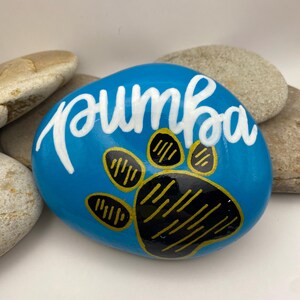 Pet Name Painted Rock, Pet Memorial Rock, Pet Name Gift, Pet Loss Rock ...