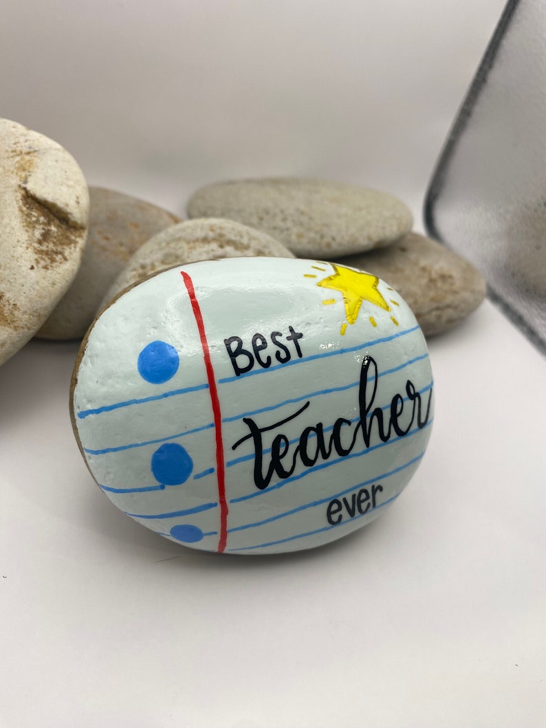 Teacher Painted Rock, Best Teacher Ever Rock, My Teacher Rocks, Teacher ...
