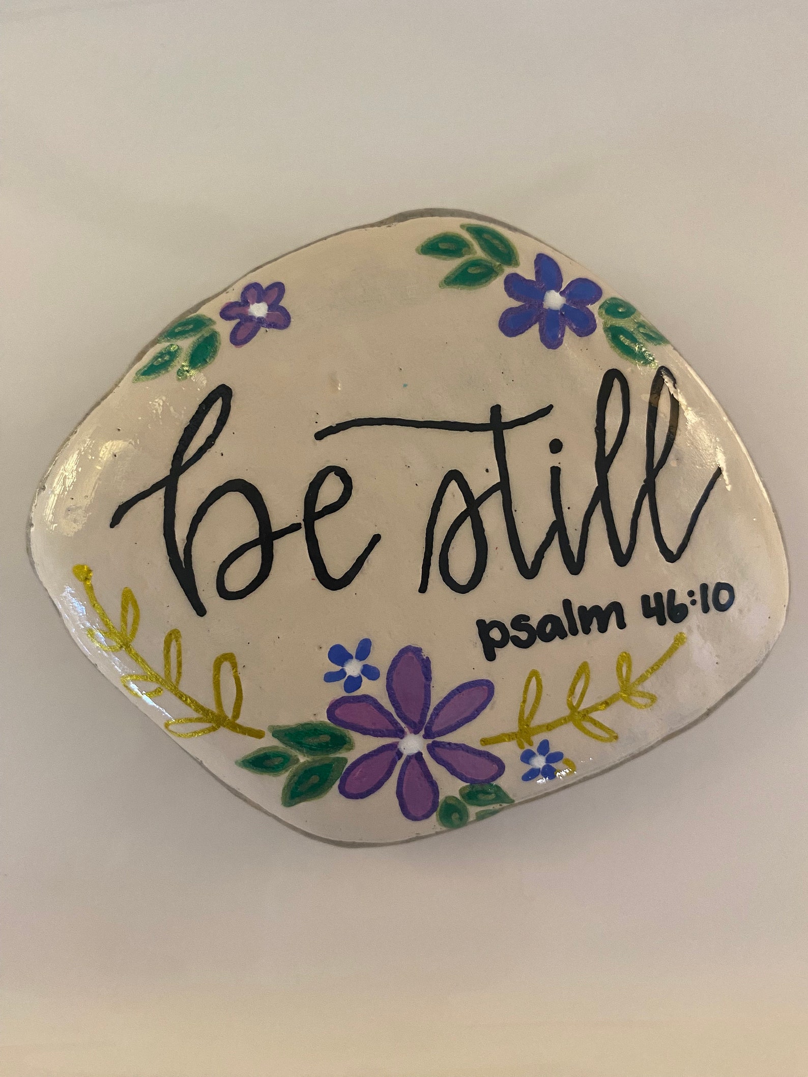 Be Still Painted Rock, Bible Rock, Bible Verse Rocks, Be Still, Bible ...