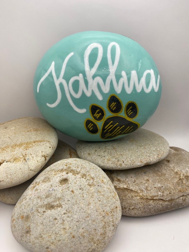 Pet Name Painted Rock, Pet Memorial Rock, Pet Name Gift, Pet Loss Rock ...