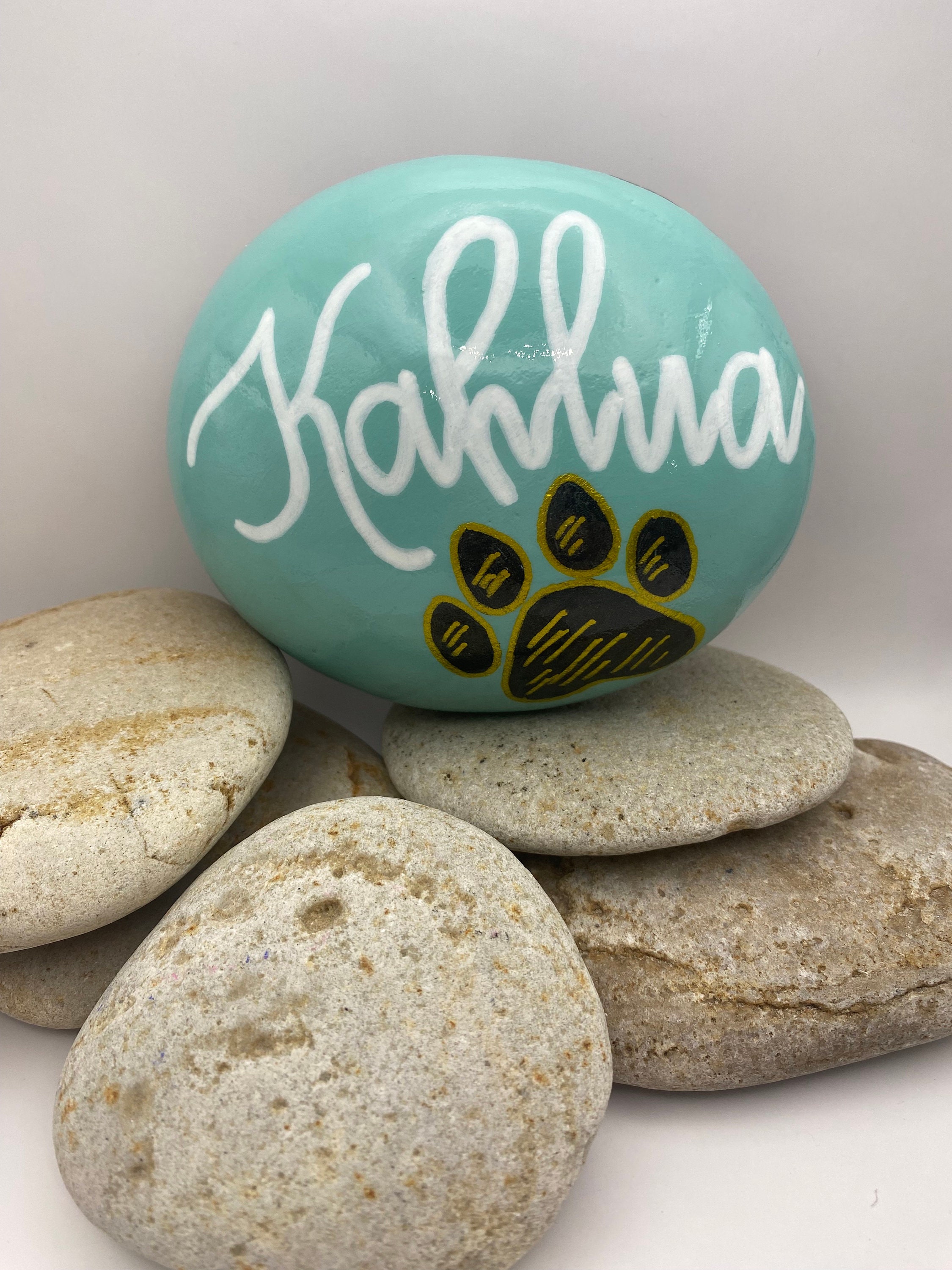 Pet Name Painted Rock, Pet Memorial Rock, Pet Name Gift, Pet Loss Rock ...