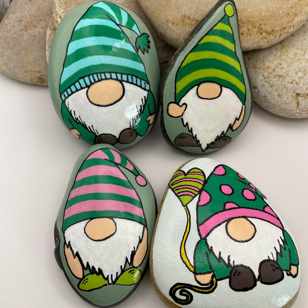 Gnome Rocks, Assorted Gnome Rocks, Valentine's Day Gnome Rocks ...